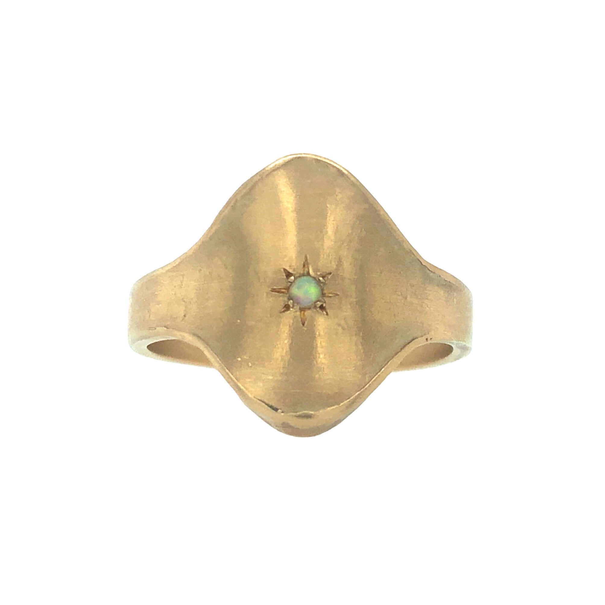 Gold Opal Signet Ring - Nina Baker – Studio Melt